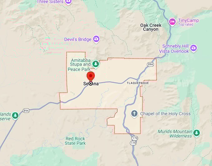 16. sedona arizona map