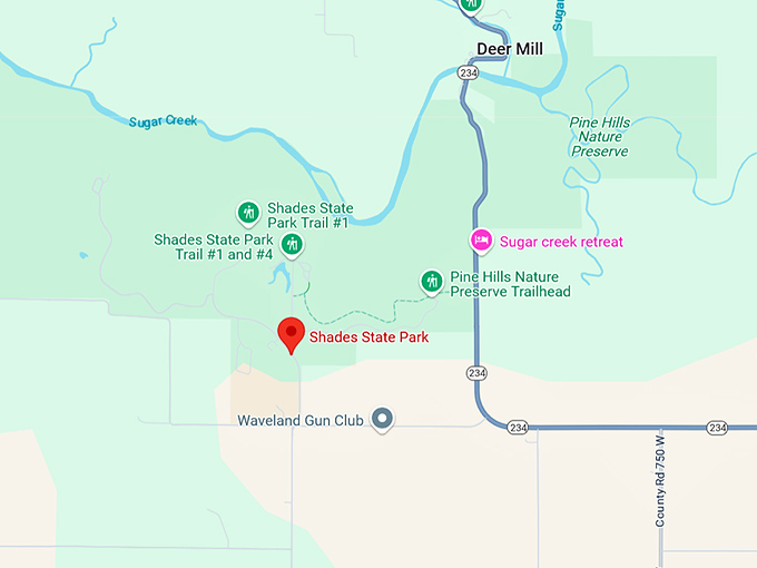 16. shades state park map
