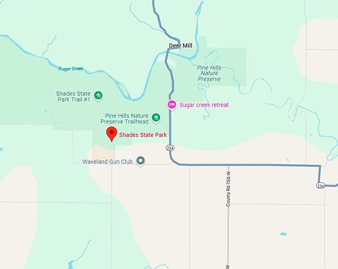 16. shades state park map