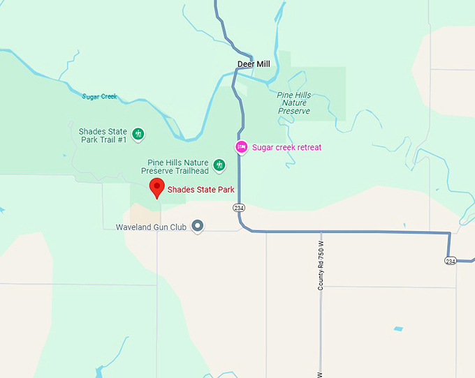 16. shades state park map
