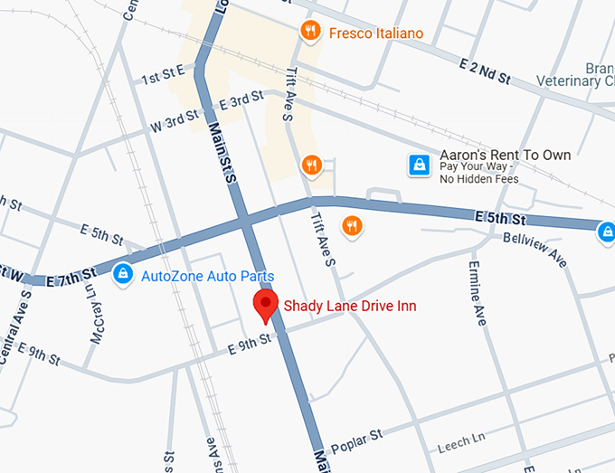 16. shady lane drive inn map