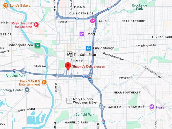 16. shapiro's delicatessen map