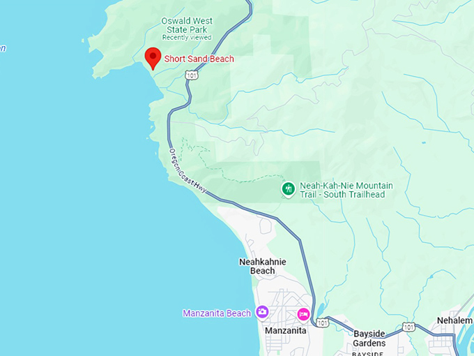 16. short sand beach map