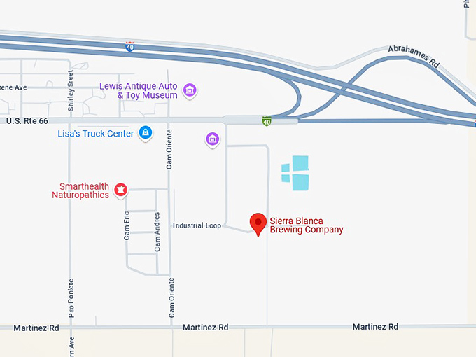 16. sierra blanca brewing company map