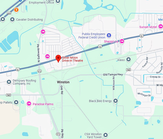 16. silver moon drive in theatre map