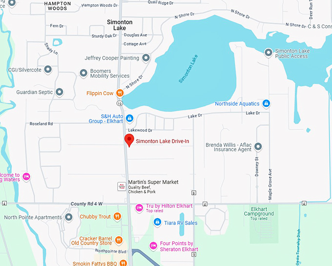16. simonton lake drive in map