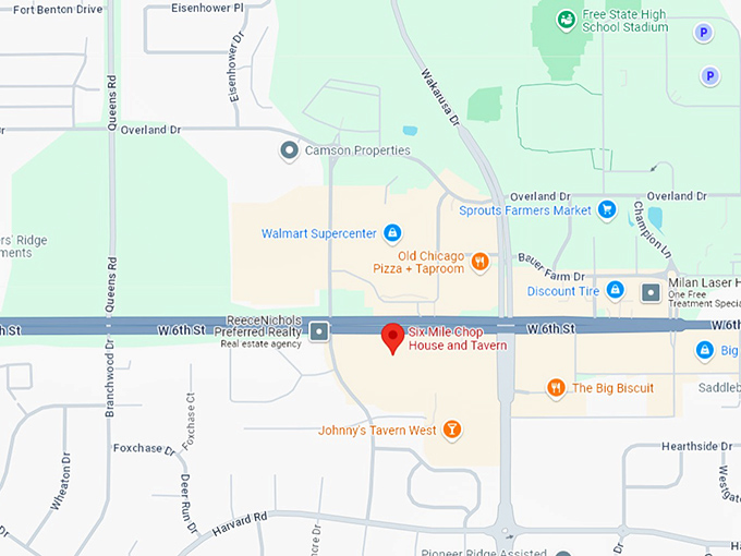 16. six mile chop house and tavern map