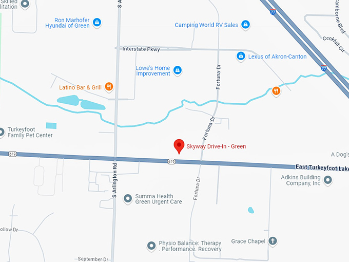 16. skyway drive in green map