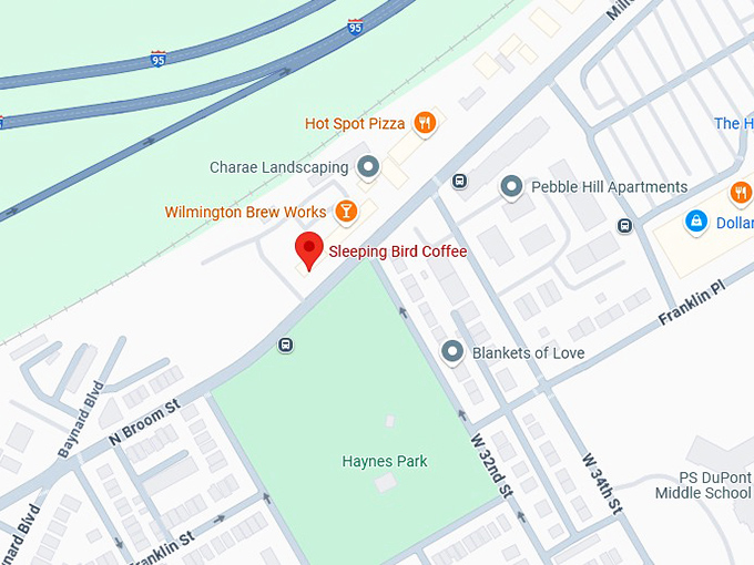 16. sleeping bird coffee map