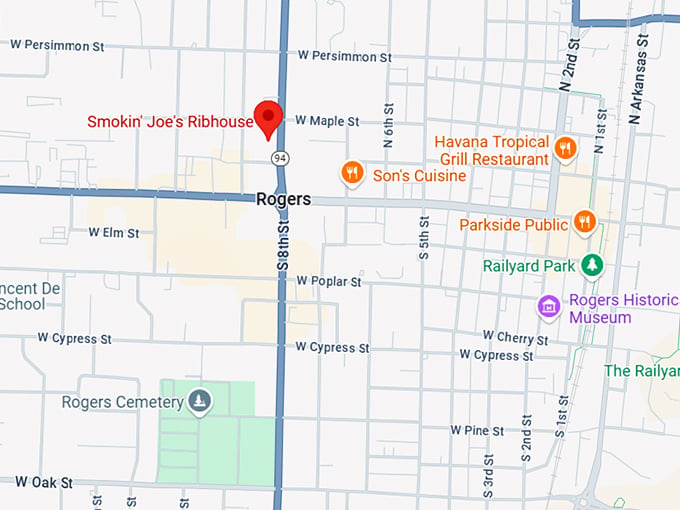 16. smokin' joe's ribhouse map