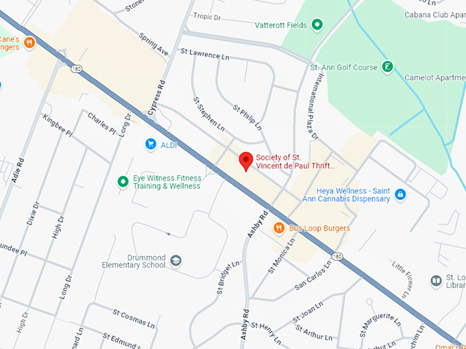 16. society of st. vincent de paul thrift store st. ann map