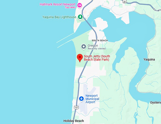 16. south jetty trail map