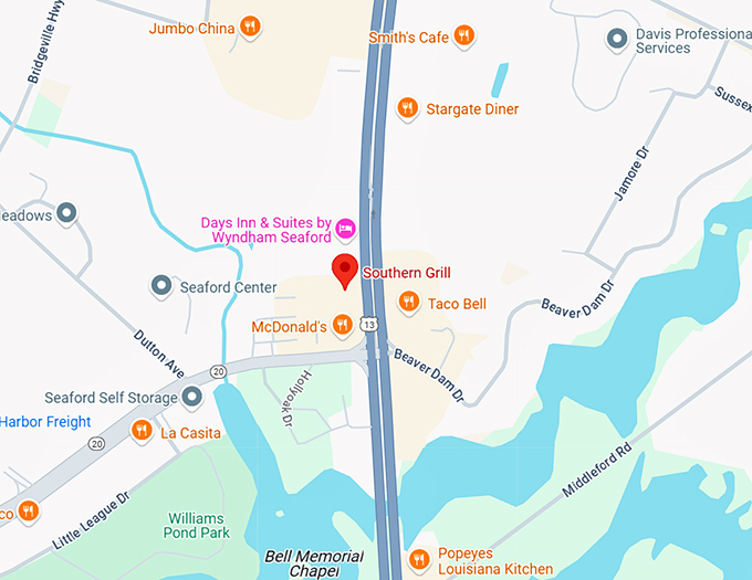 16. southern grill map