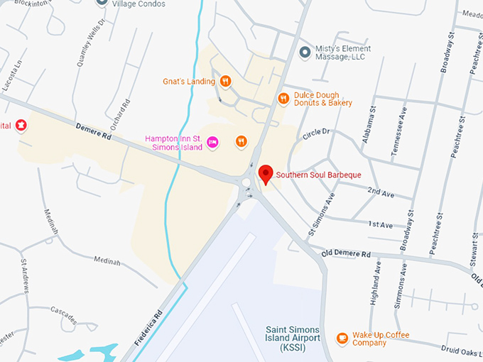 16. southern soul barbeque map