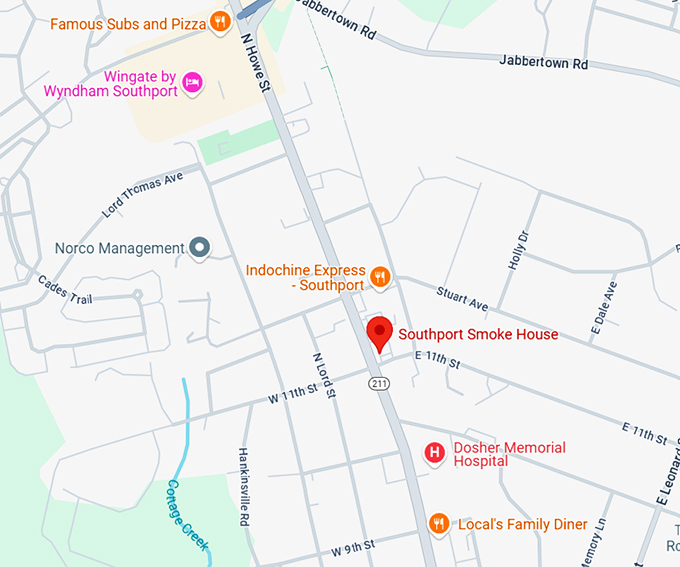 16. southport smokehouse map
