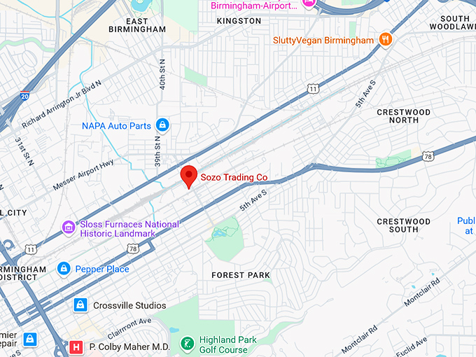 16. sozo trading co. map