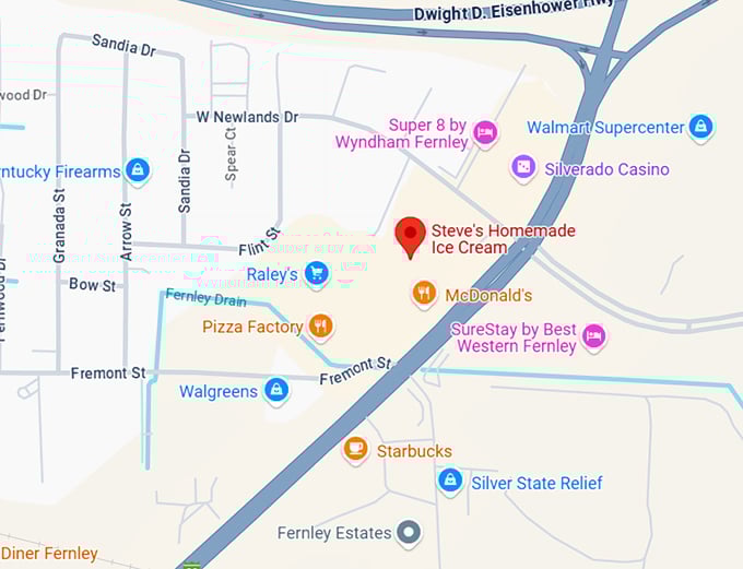 16. steve's homemade ice cream map