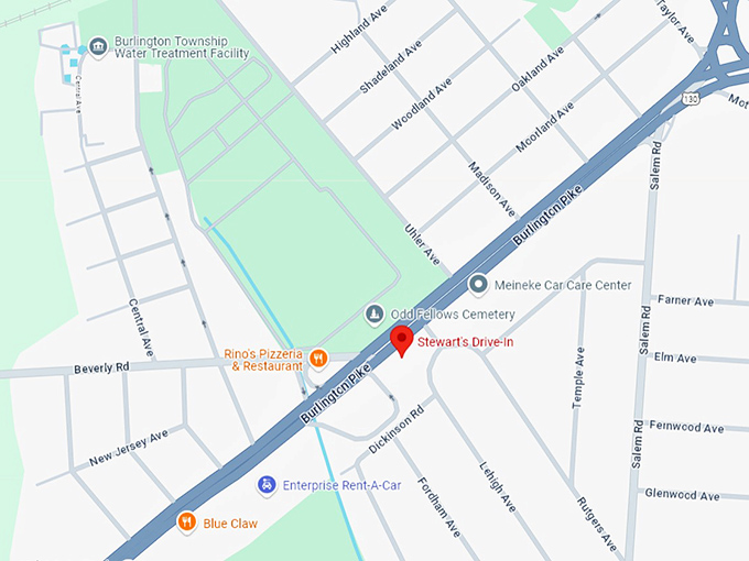 16. stewart's drive in map