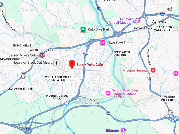 16. sunny point cafe map