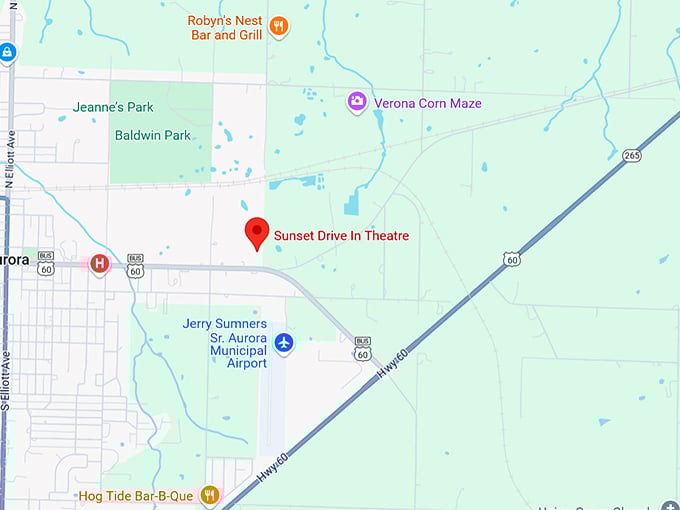 16. sunset drive in theatre map