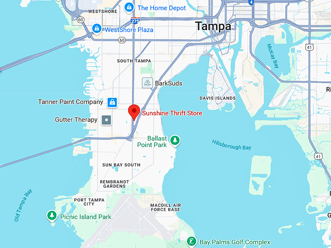 16. sunshine thrift store map