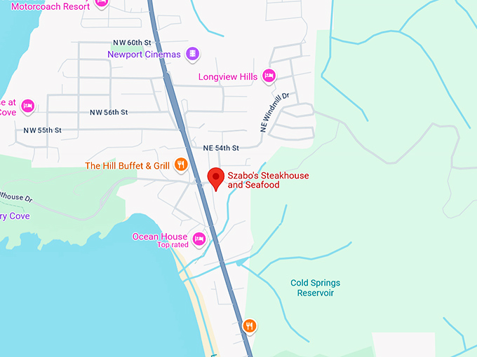 16. szabo's steakhouse and seafood map