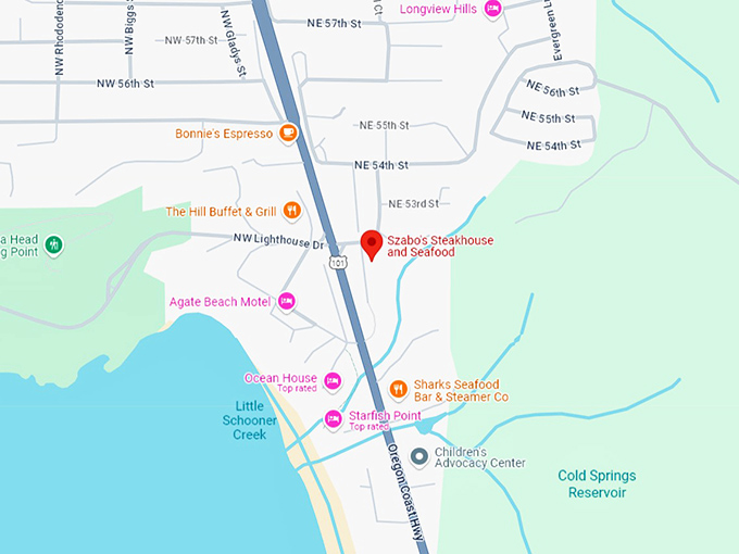 16. szabo's steakhouse and seafood map