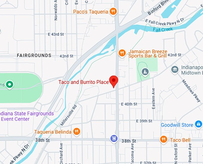 16. taco and burrito place map