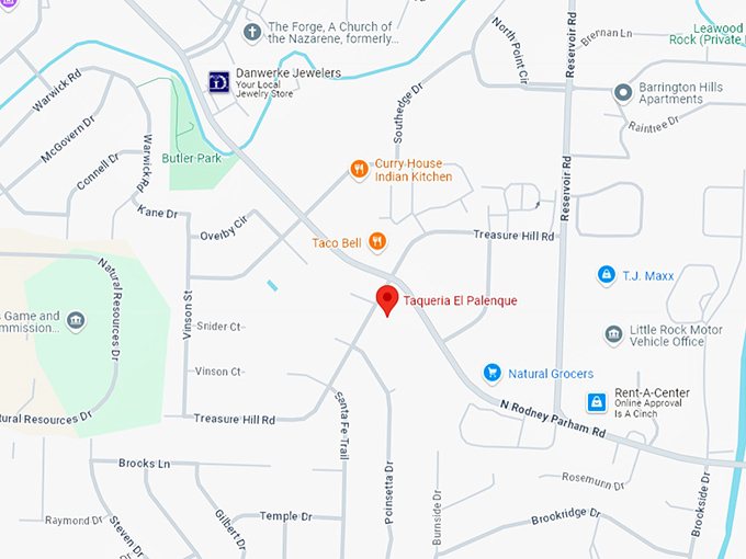 16. taqueria el palenque map