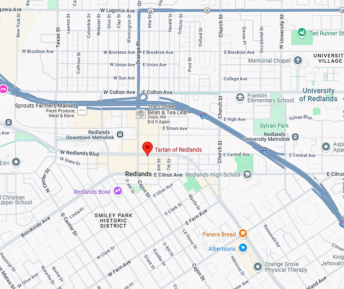 16. tartan of redlands map