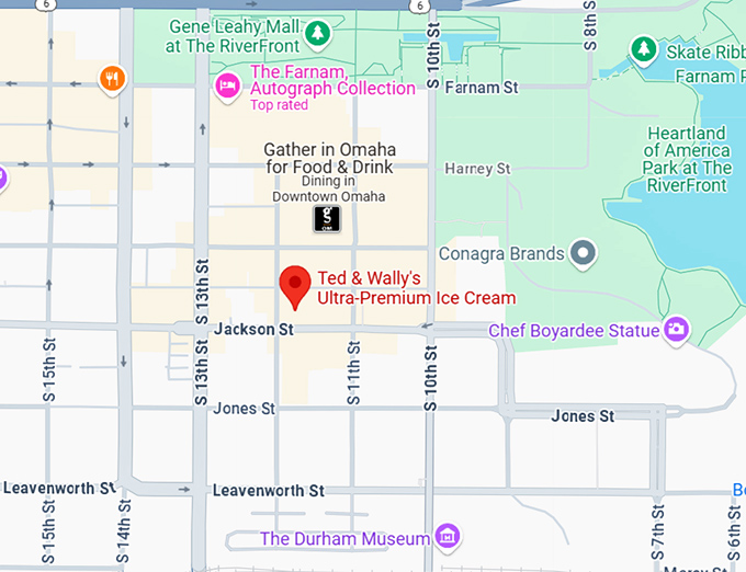 16. ted & wally's ultra premium ice cream (1120 jackson st) map