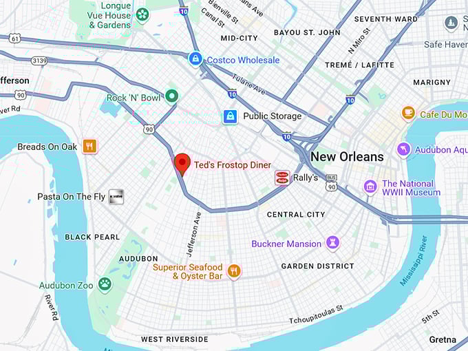 16. ted's frostop diner map