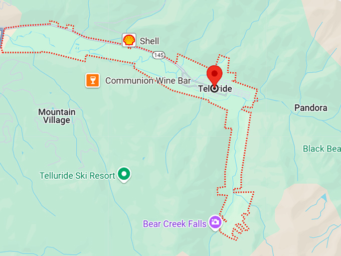 16. telluride colorado map