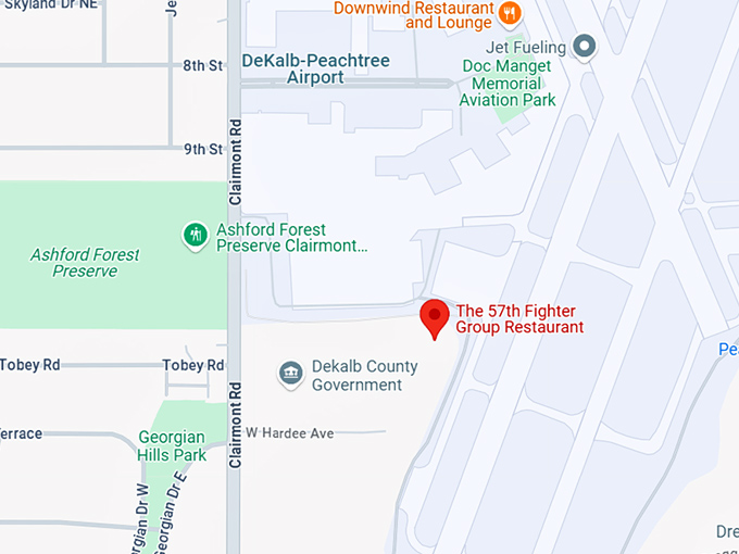 16. the 57th fighter group restaurant map