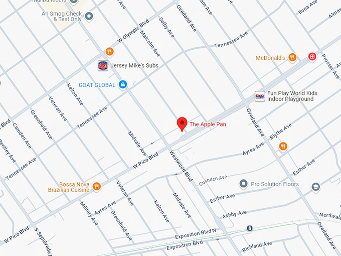 16. the apple pan map