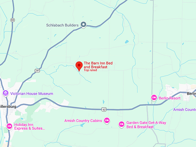 16. the barn inn bed and breakfast map