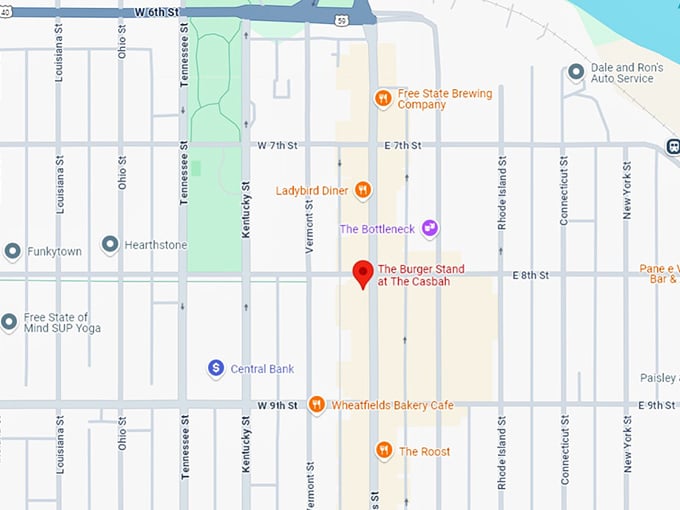 16. the burger stand at the casbah map