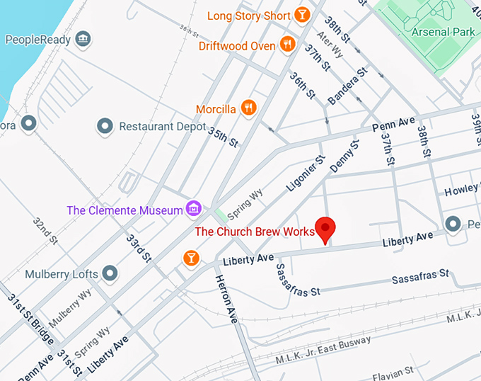 16. the church brew works map