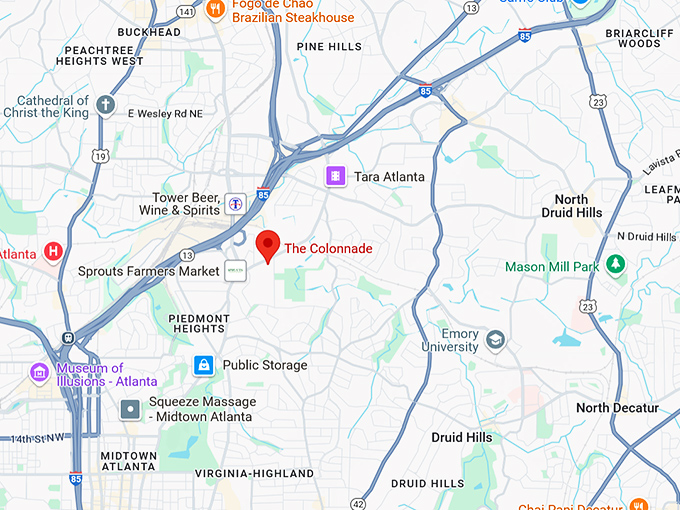 16. the colonnade map