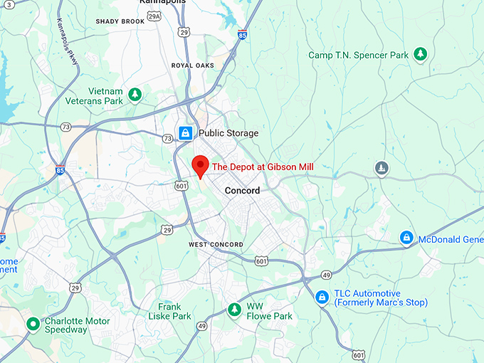 16. the depot at gibson mill map