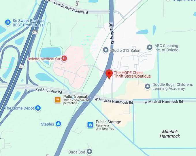 16. the hope chest thrift store boutique map