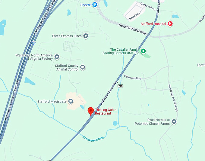 16. the log cabin restaurant map