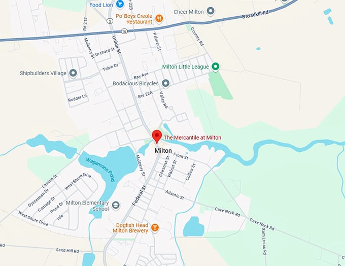 16. the mercantile at milton map