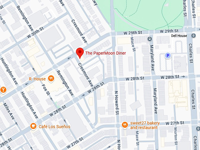 16. the papermoon diner map