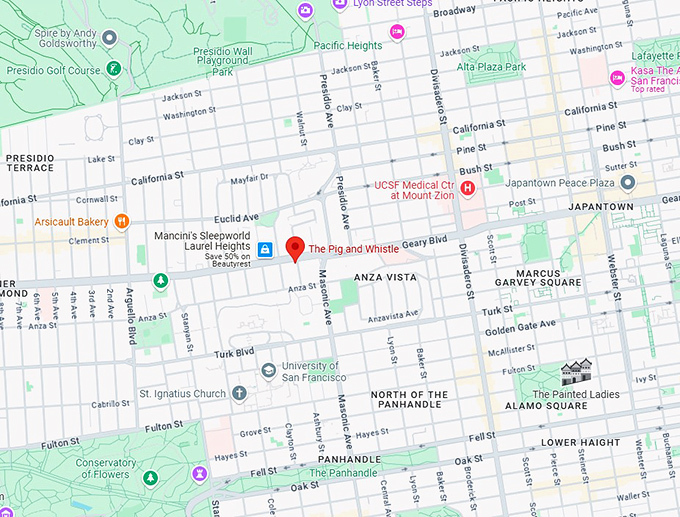16. the pig and whistle map