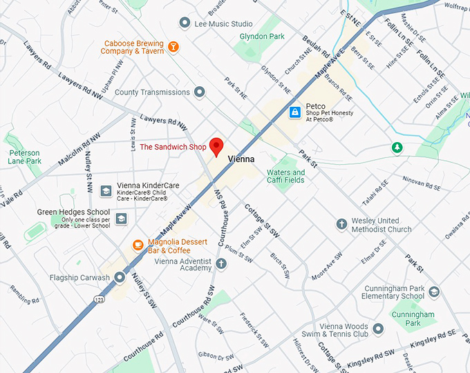 16. the sandwich shop map