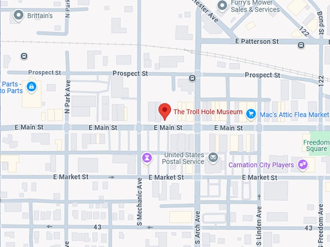 16. the troll hole museum map