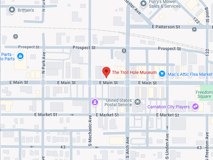 16. the troll hole museum map