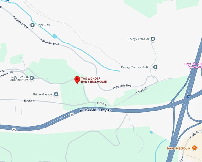 16. the wonder bar steakhouse map
