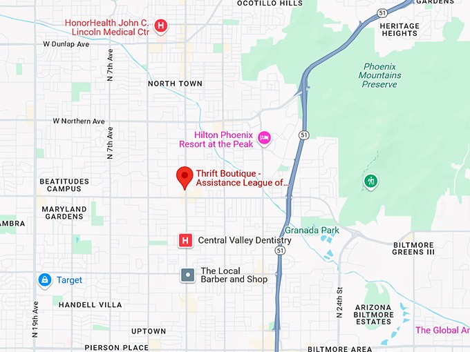 16. thrift boutique assistance league of phoenix map